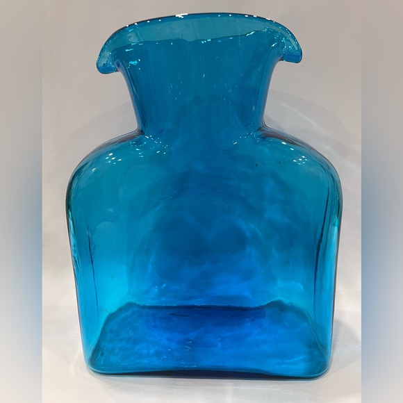 BLENKO | Art | Blenko Double Spout Vintage Unique Teal Color Glass ...